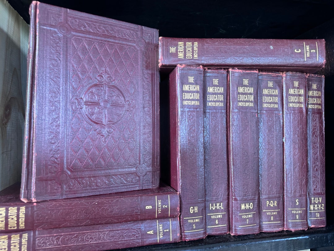 Complete Set 10 American Educator Pictured Encyclopedia 1965 Vintage ...