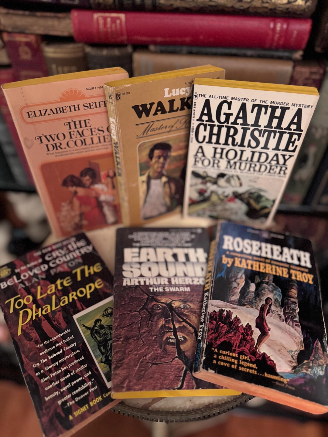 Set of 6 Rare Set Mystery Books Agatha Christie and More Vintage ...