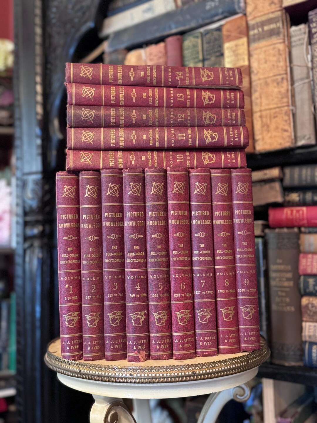 Vintage Book Set Pictured Knowledge the Full-color Illustrated ...