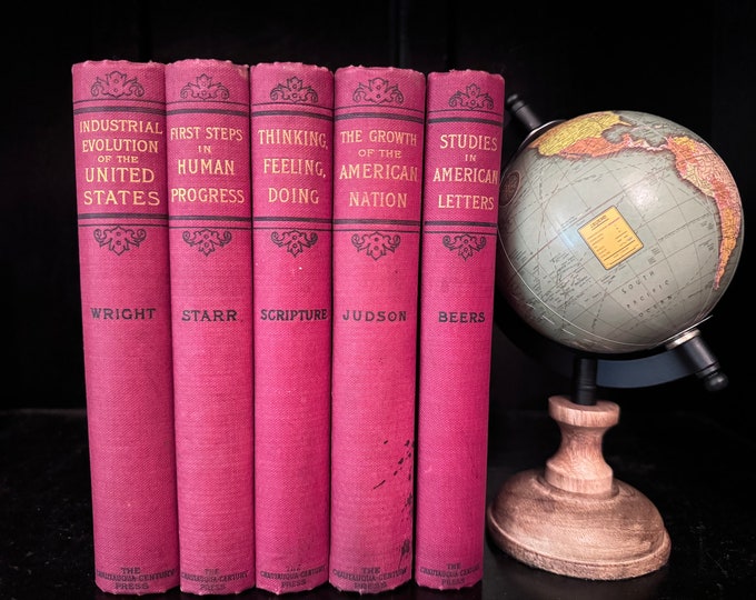 Antique Books Set of 5 History Books Industrial Revolution Rare ...