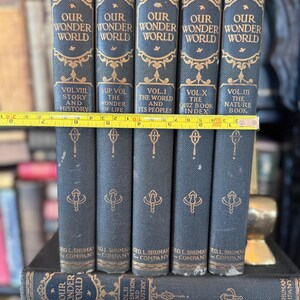 Complete Set of 10 Our Wonder World Antique Books Authentic Books Black ...