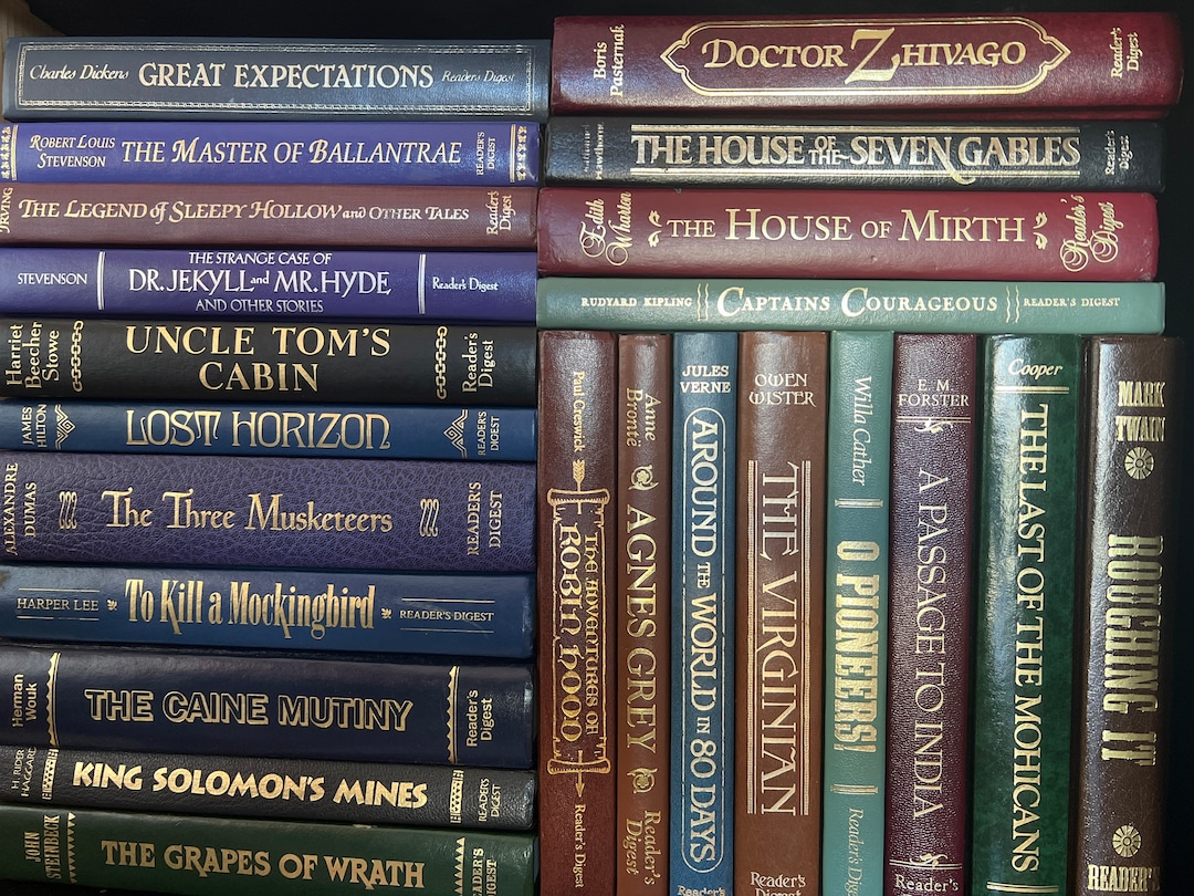 Vintage Books Classic Literature Decorative Book Gift Twain Dickens ...