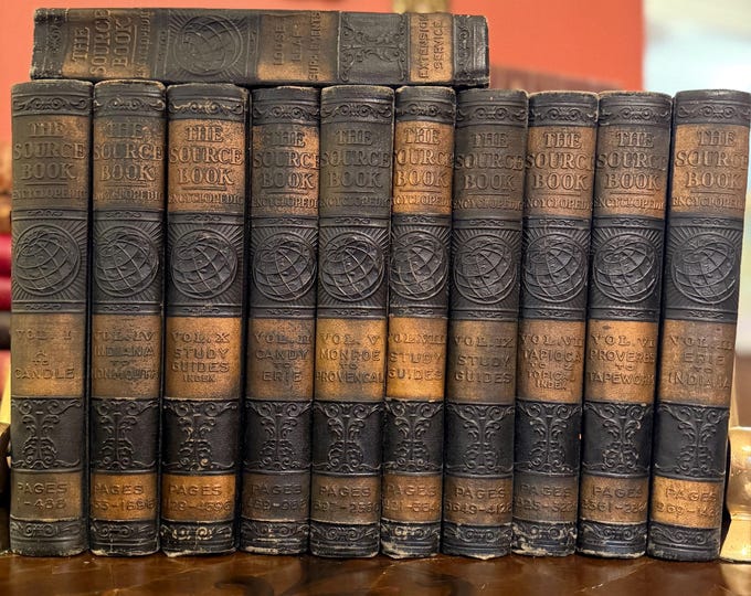 1931 “the Source Book” Encyclopedic Set • 10-volume Antique ...