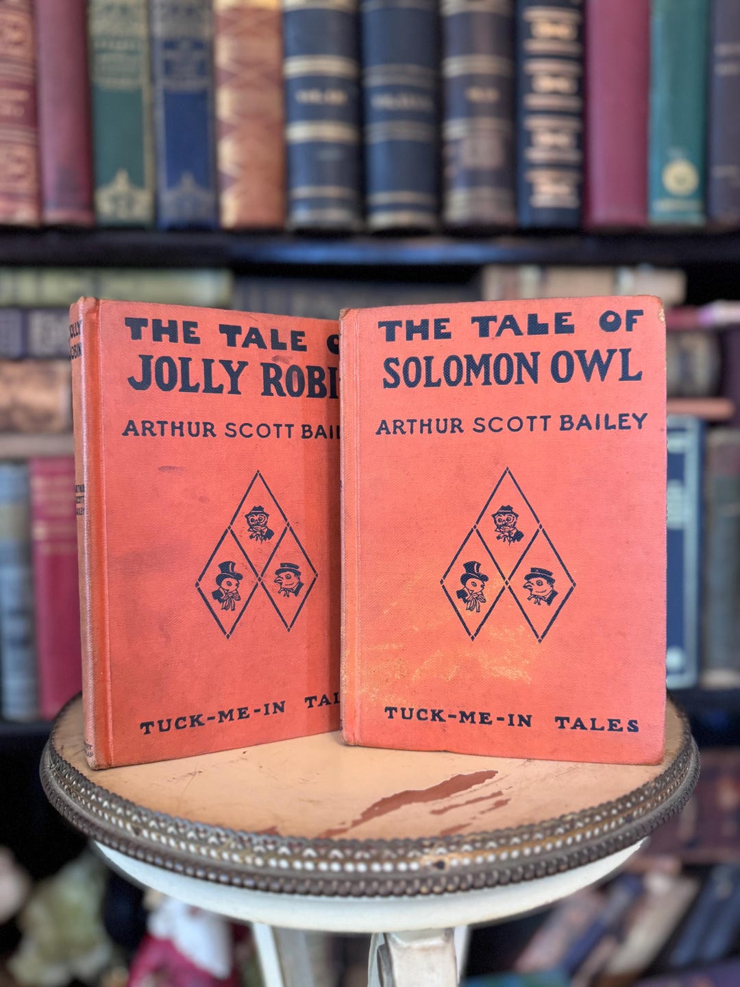 Set of 2 Antique Books the Tale of Solomon Owl and Jolly Robin by ...