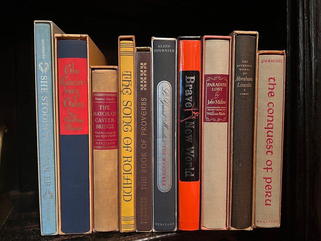 Vintage Books Classic Literature Heritage Book Collection Designer ...