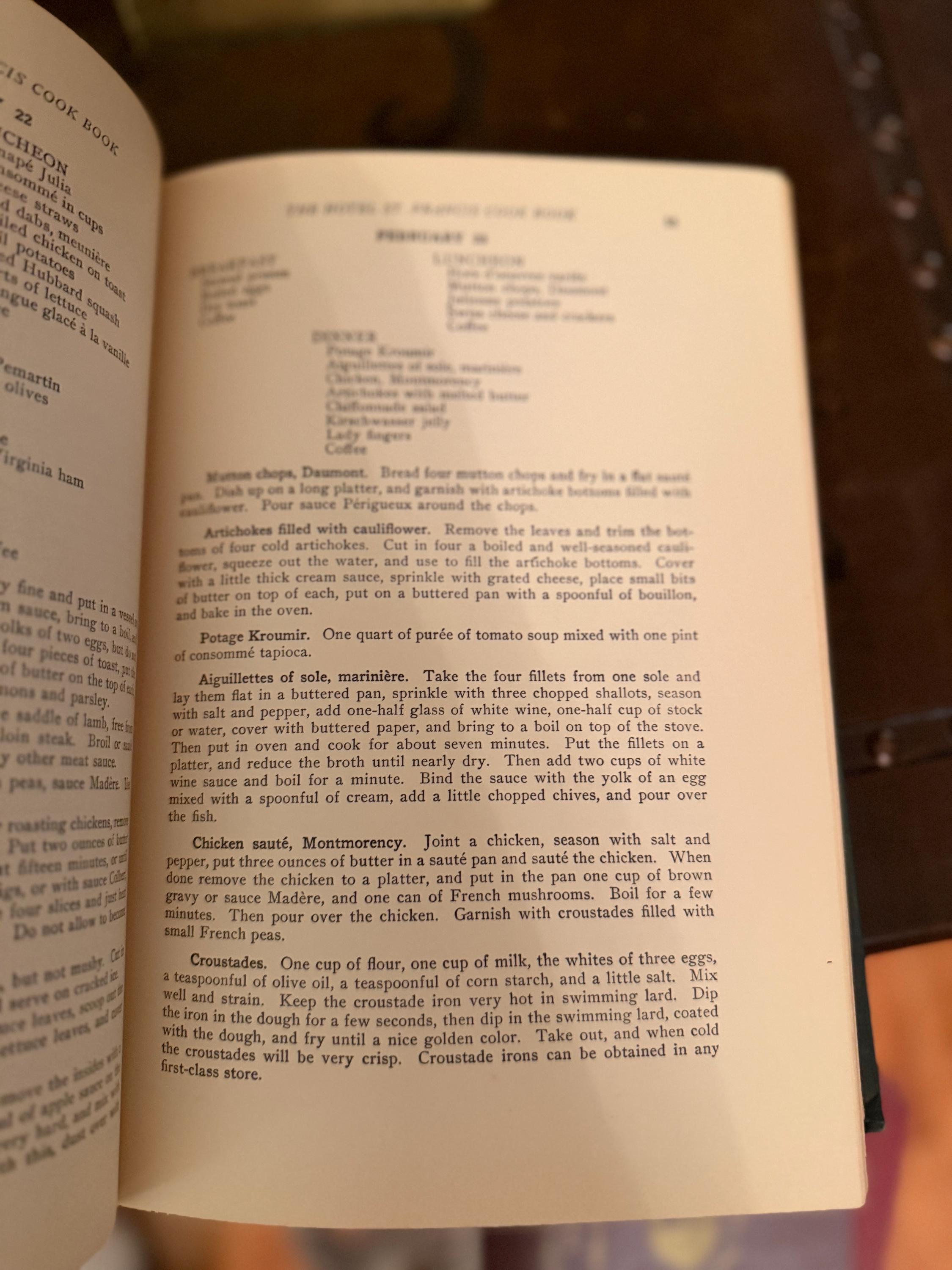 1919 Hotel St Francis Cook Book | Victor Hirtzler | Vintage Cookbook ...