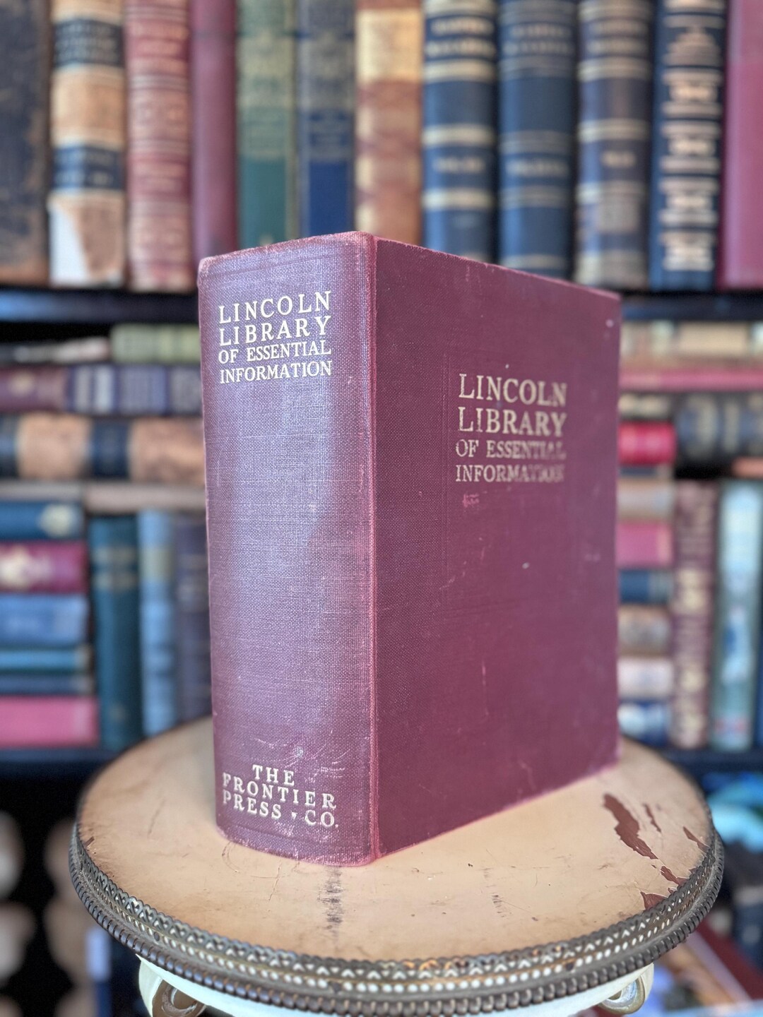 Vintage Book the Lincoln Library of Essential Information Large ...