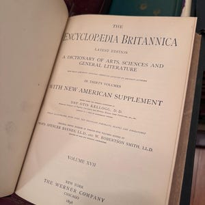 Antique 1898 Complete 30 Set of Encyclopedia Britannica Latest Edition ...