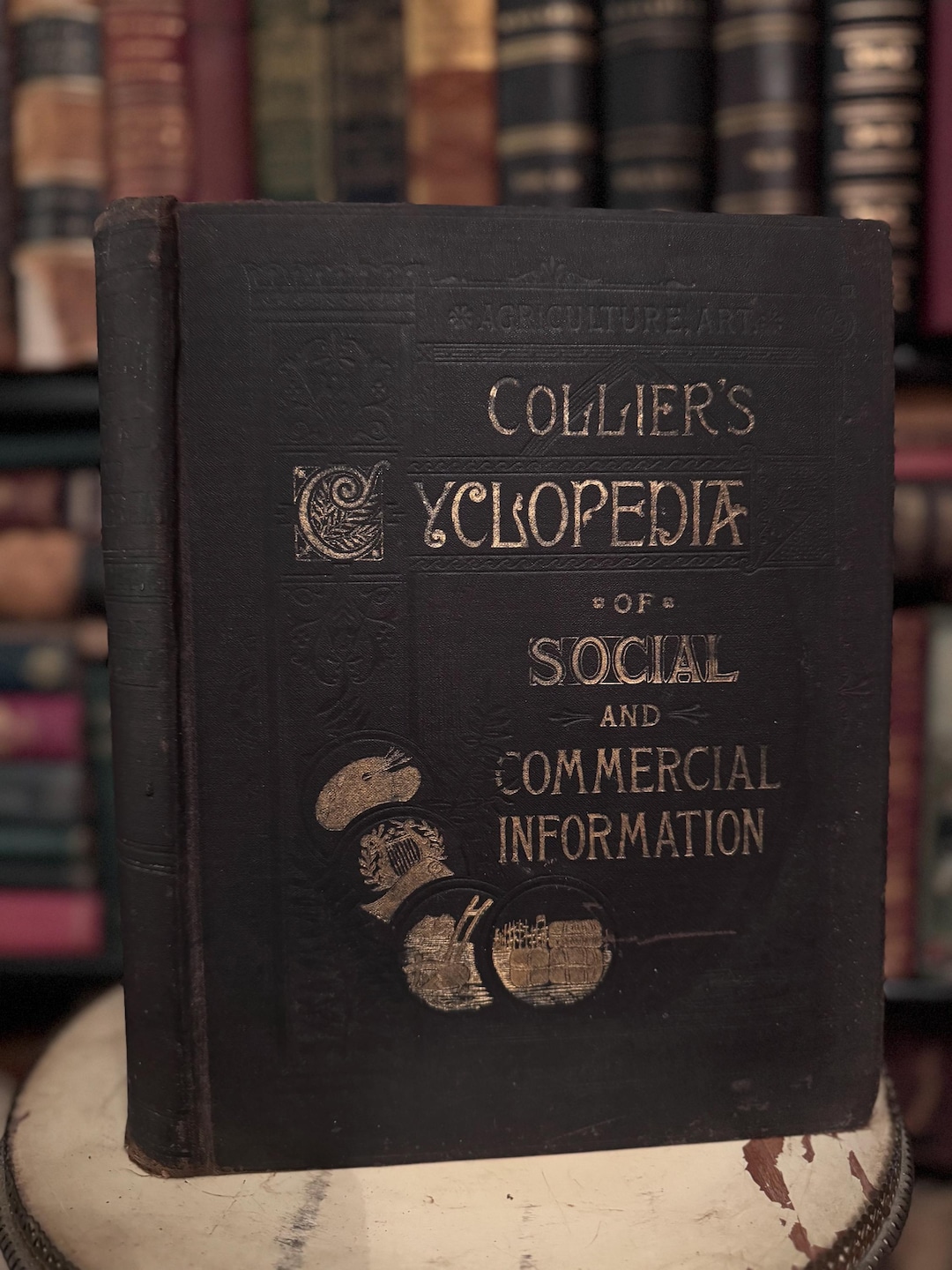 Antique Book Collier's Cyclopedia of Commercial and Social Information ...