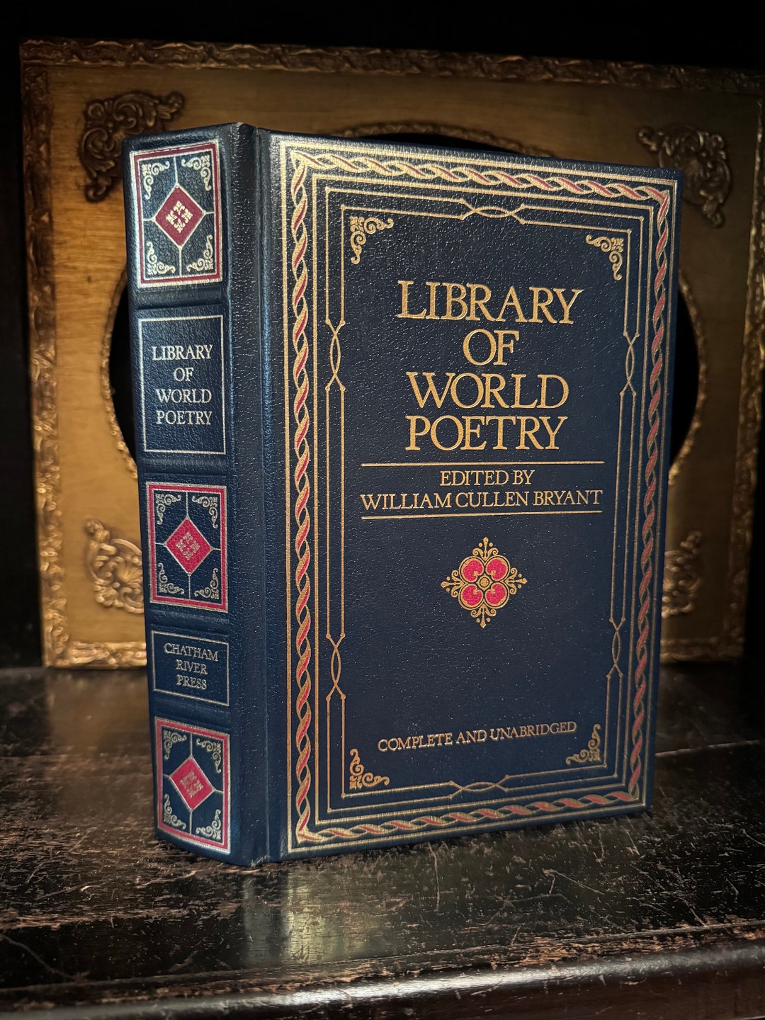 Library of World Poetry Beautiful Vintage Book Leather Rare Collectible ...
