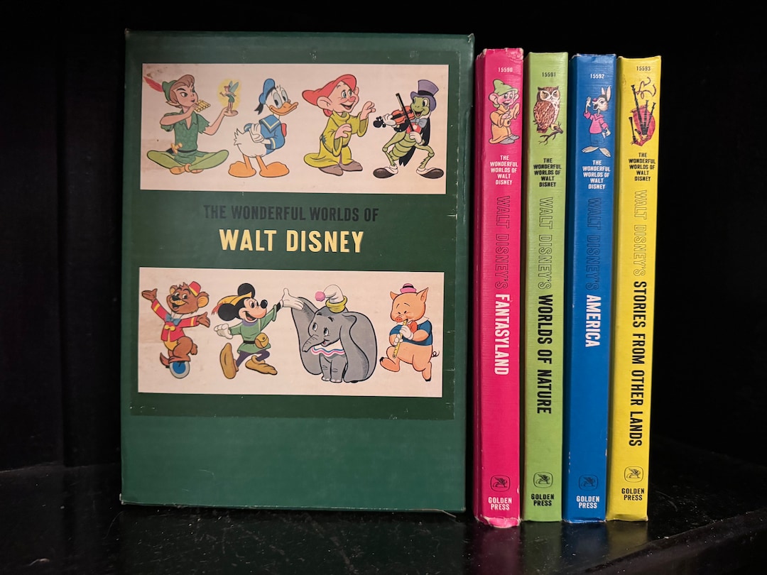 Disney Vintage Book Set the Wonderful Worlds of Walt Disney Complete ...