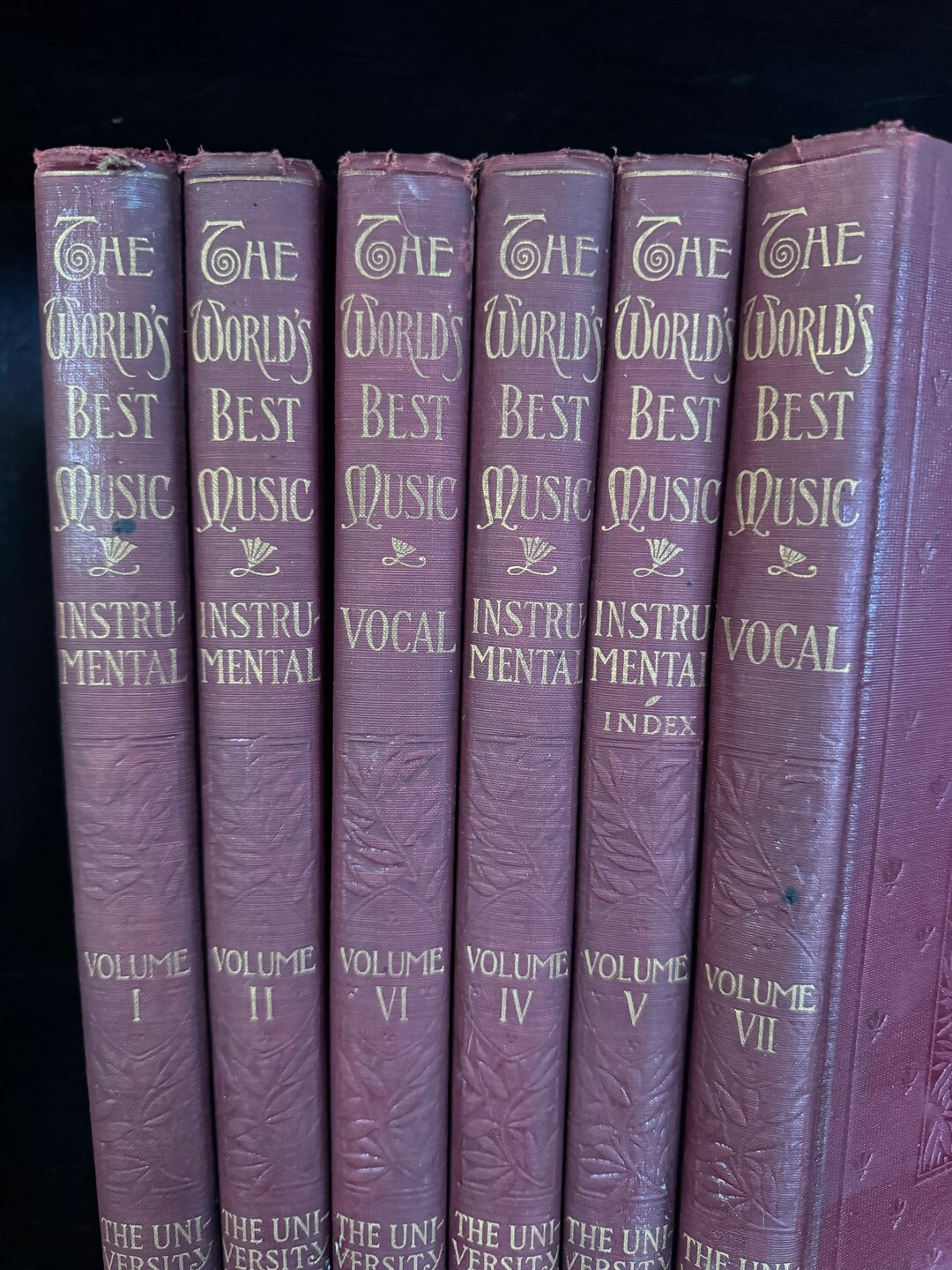 Set of 6 Antique Vintage Books 1909 Vintage the Worlds Best Music ...