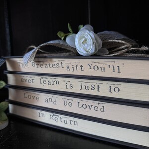 Wedding Centerpiece Book Stack Staging Books Curated Love Story ...