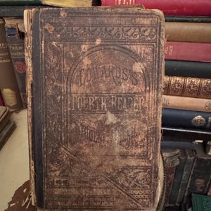 Set of 3 Antique Books Reading Arithmetic Book Decorative Collectible ...