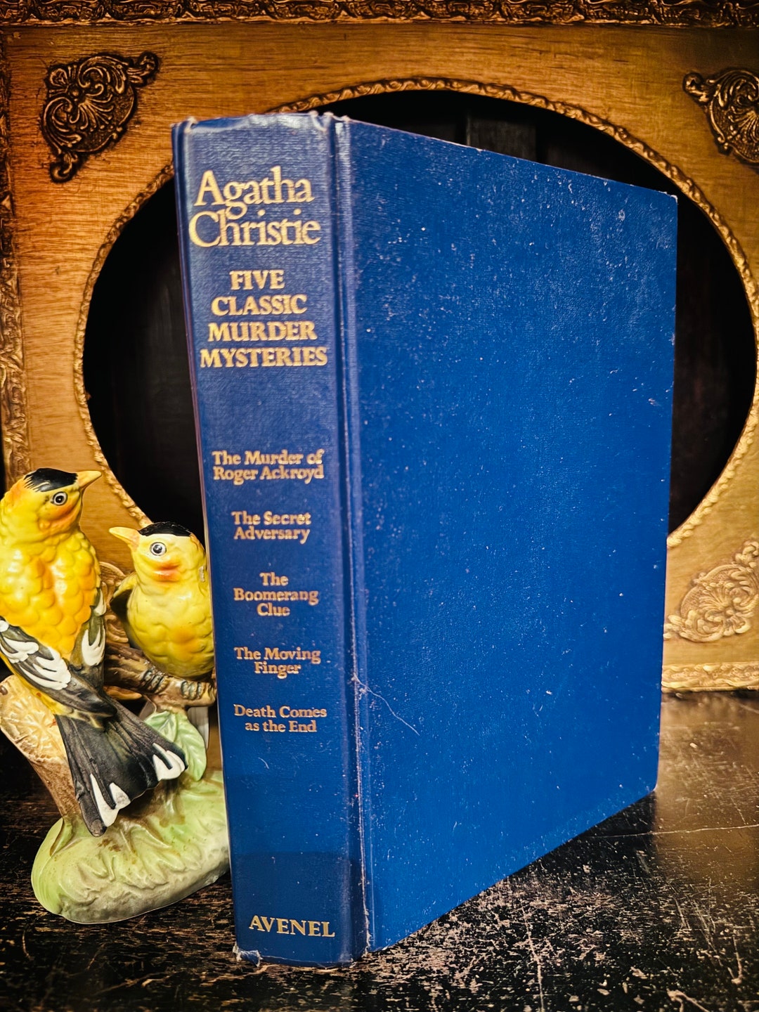Vintage Book Agatha Christies Detectives Five Novels Leather Bound Book ...