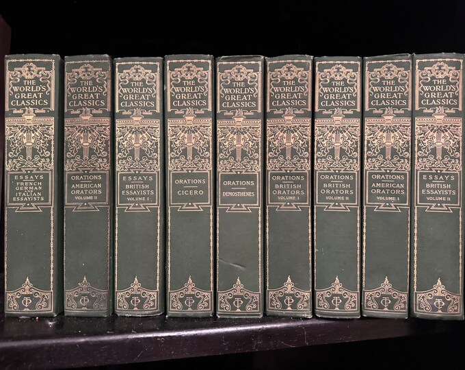 Antique Book Set the World's Great Classics 9 Volume Set Gold Gilded ...