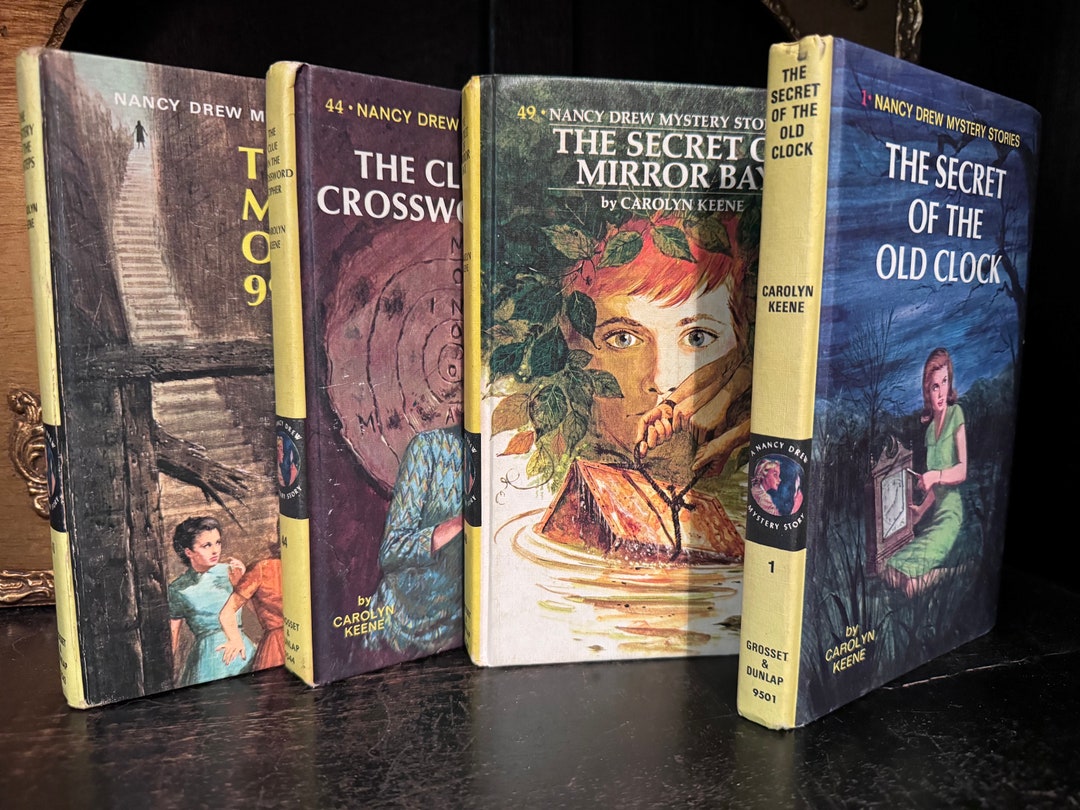 Vintage Nancy Drew Set of 4 Library Vintage Books Carolyn - Etsy