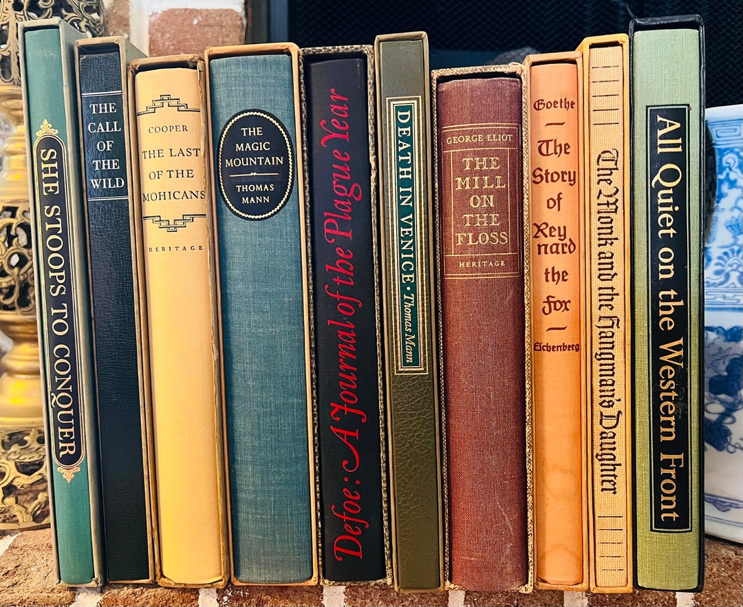 Vintage Books Classic Literature Rare Books High Quality Wedding Office ...