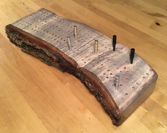 The RIVER ROCK Wood Cribbage Board Collection.Lumber Jack Camp | Etsy