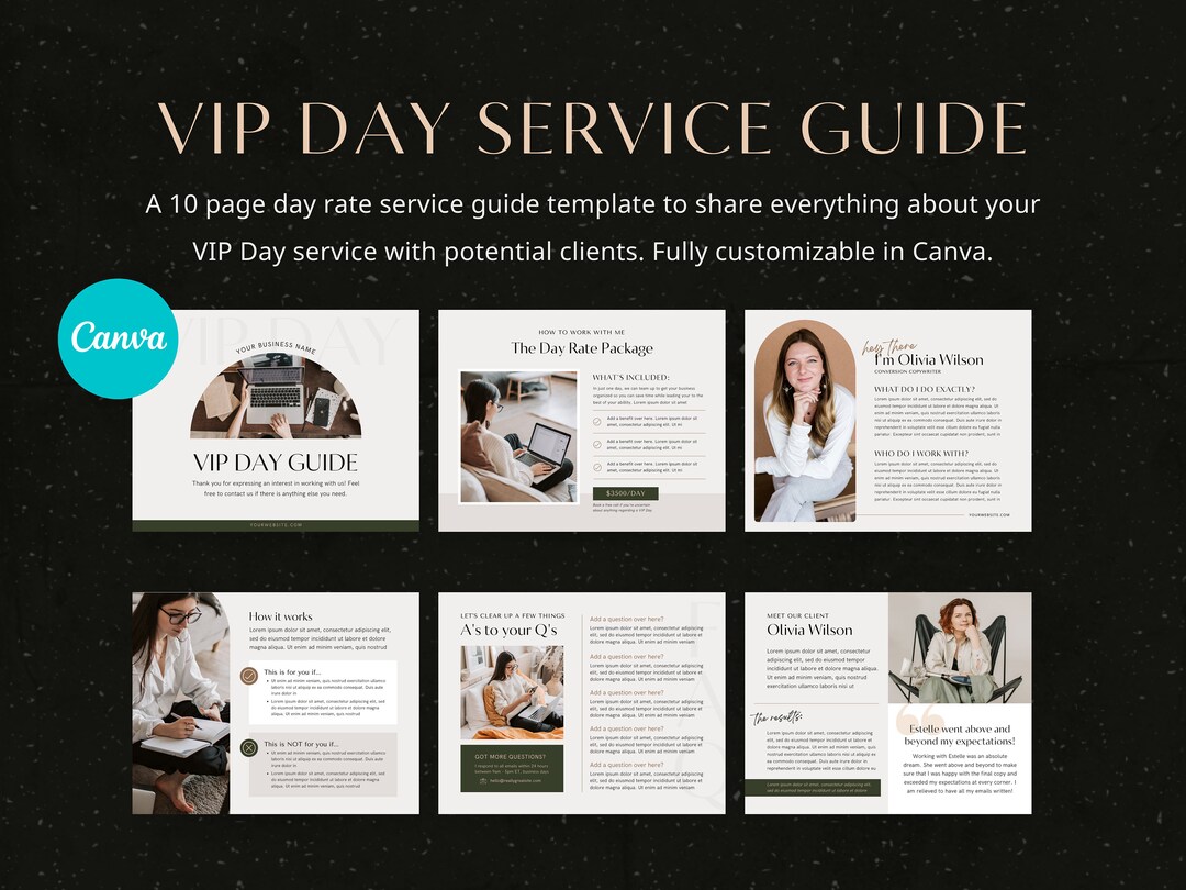 VIP Day Service and Pricing Guide for Online Service Providers, Day ...