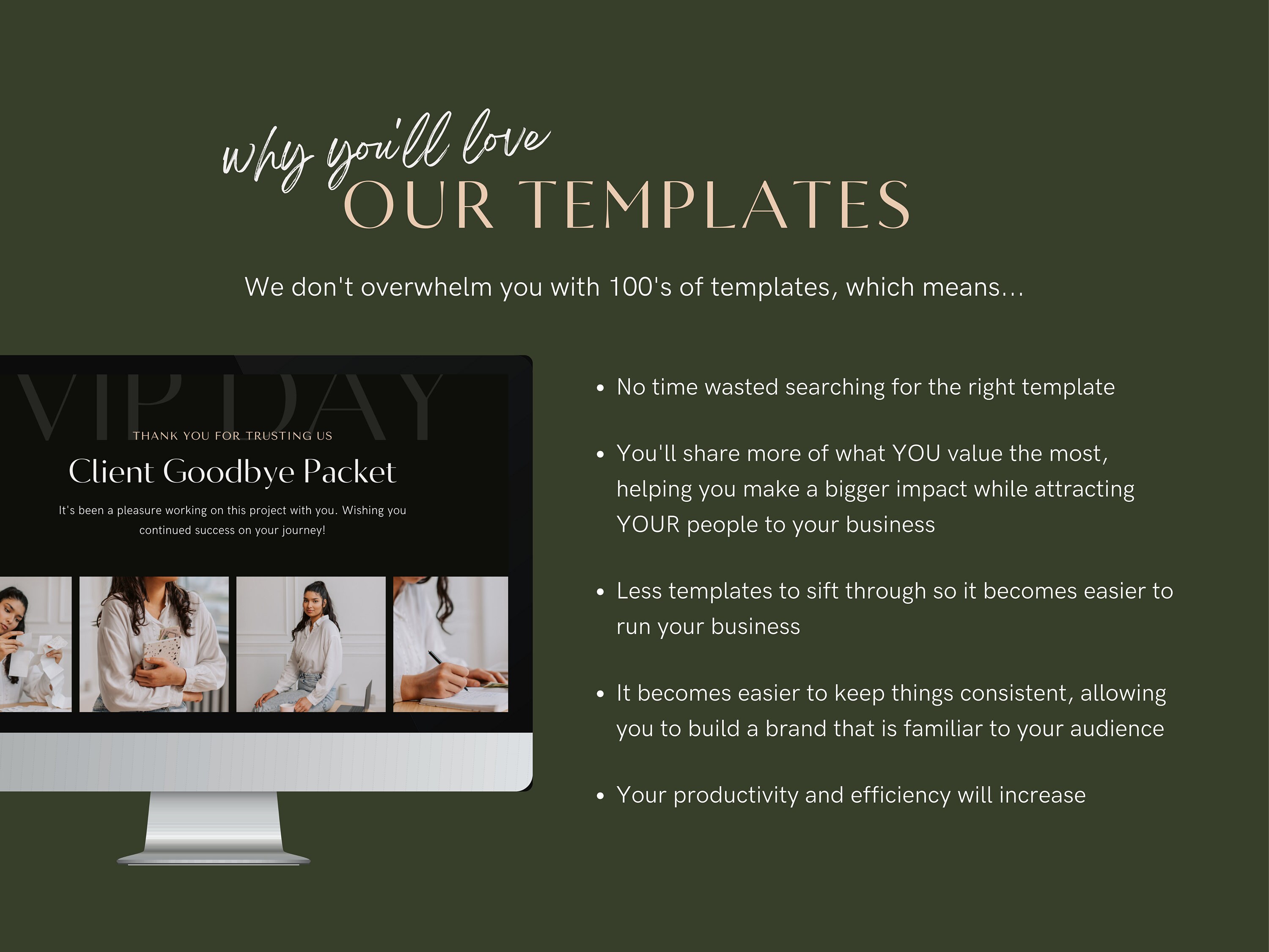VIP Day Client Goodbye Template for Canva | 15 Page Editable Project ...