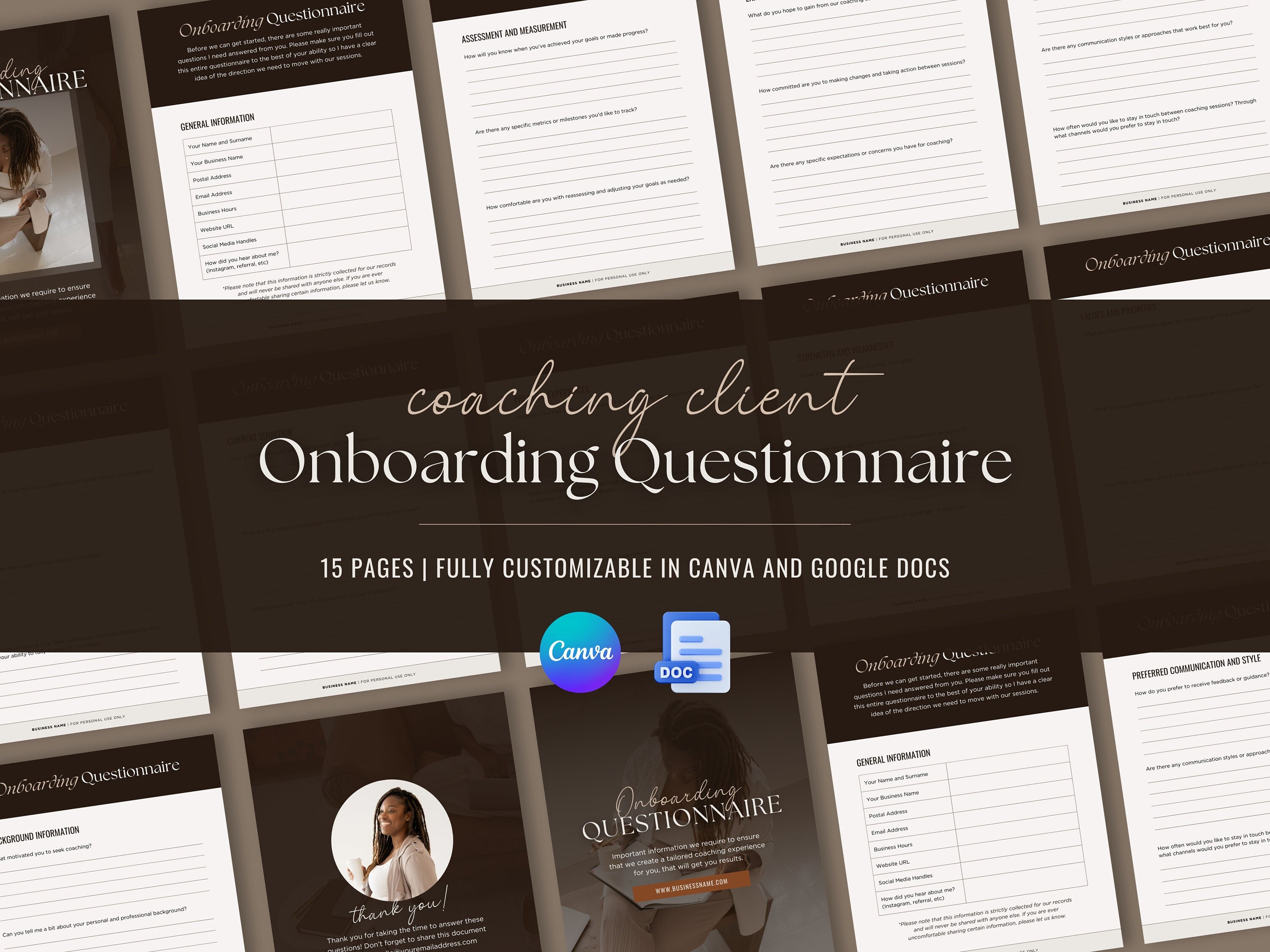 Coaching Client Onboarding Questionnaire Template, Coaching Worksheet ...