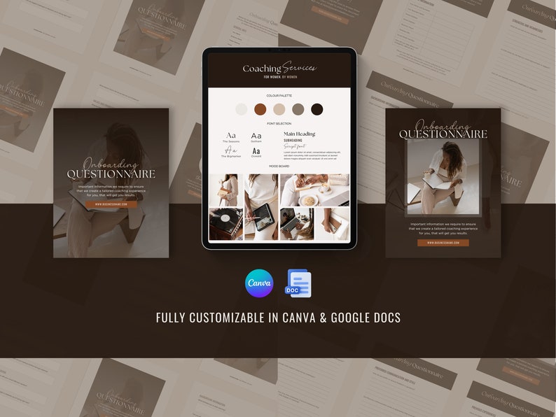 Coaching Client Onboarding Questionnaire Template, Coaching Worksheet ...