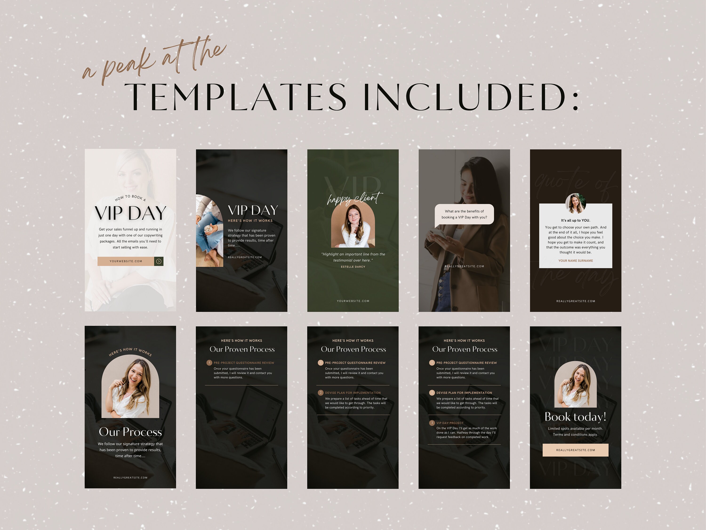 VIP Day Instagram Reel Canva Templates, Short Video Templates - Etsy