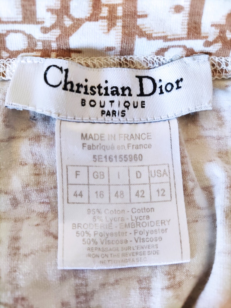 Christian Dior Monogram Logo Text Embroidered Floral Flower J'adore by ...