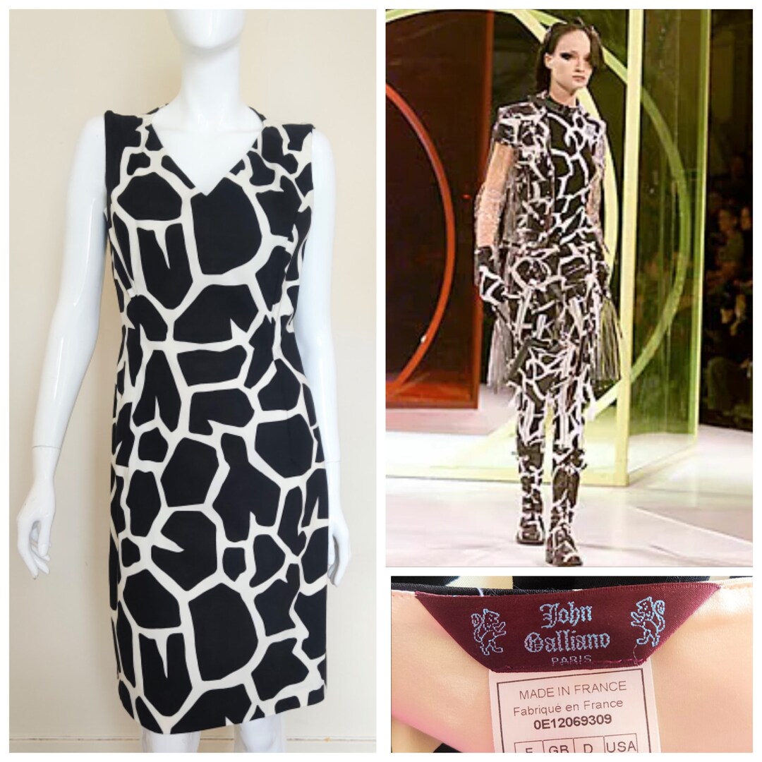 John Galliano 2000 Spring Summer Vintage Paris Black White Elegant ...