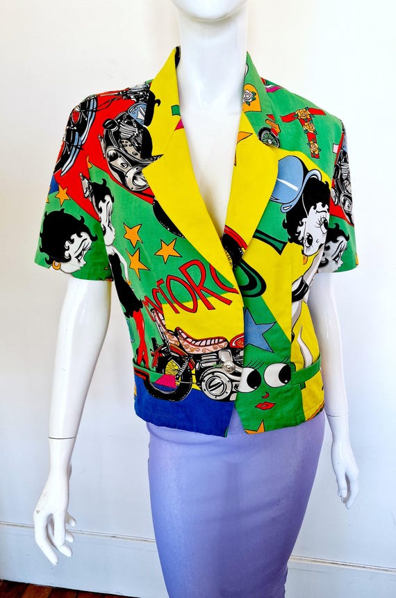 Gianni Versace Couture Betty Boop Cartoon Pop Art Mot… - Gem