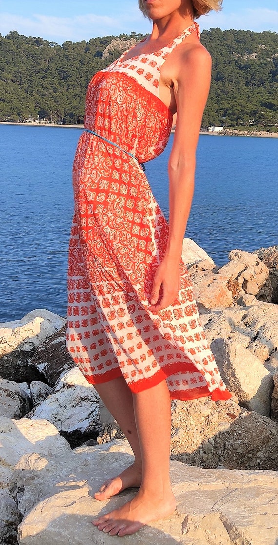 Jean Paul Gaultier Logo Text Beach Summer Orange 1990… - Gem