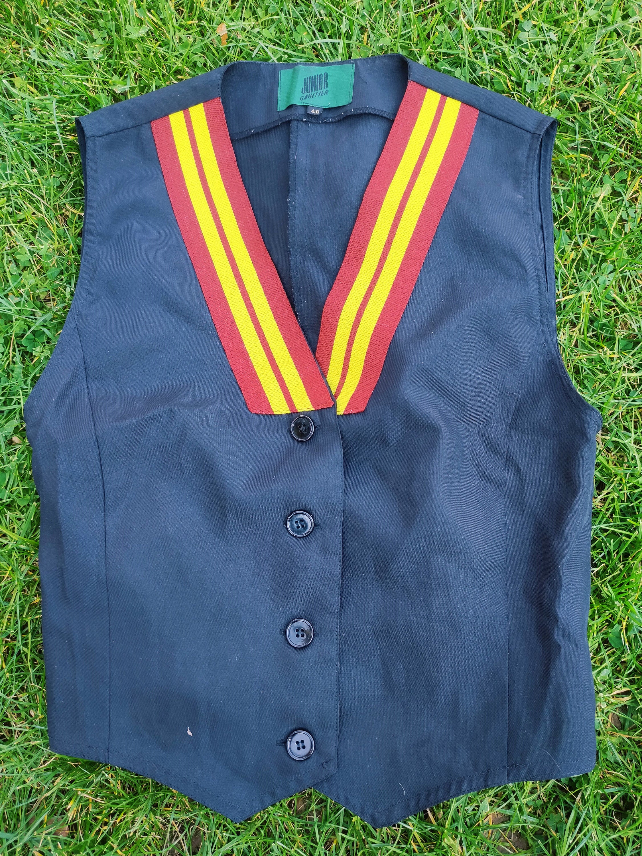 Jean Paul Gaultier Junior Striped Tuxedo Oxford Vintage 80s Jean Paul Gaultier Junior Striped Tuxedo Oxford Vintage 80s