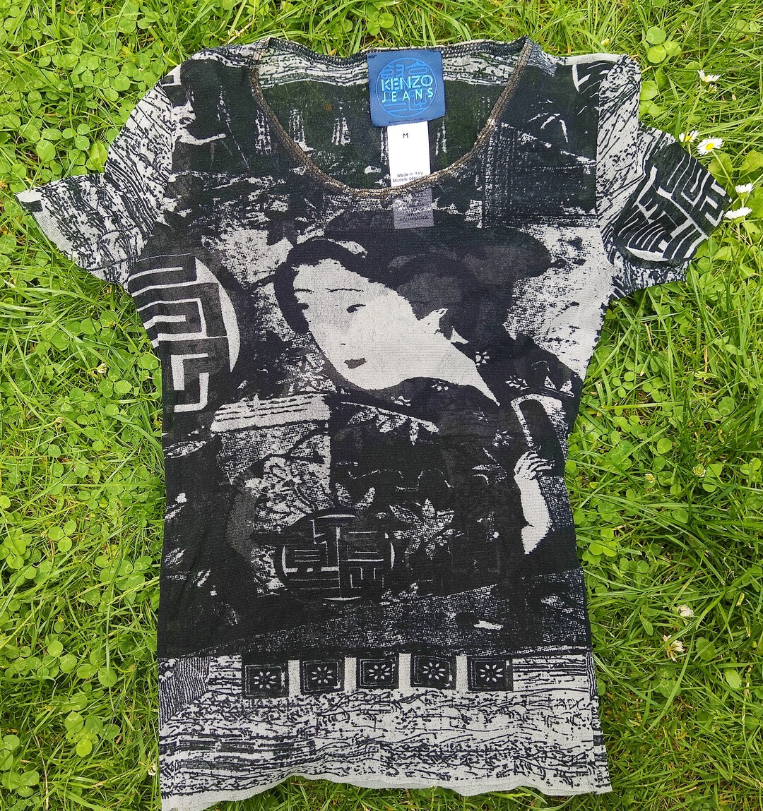 Kenzo Japanese Japan Mesh Transparent Vintage Jungle T-shirt Tee Top ...