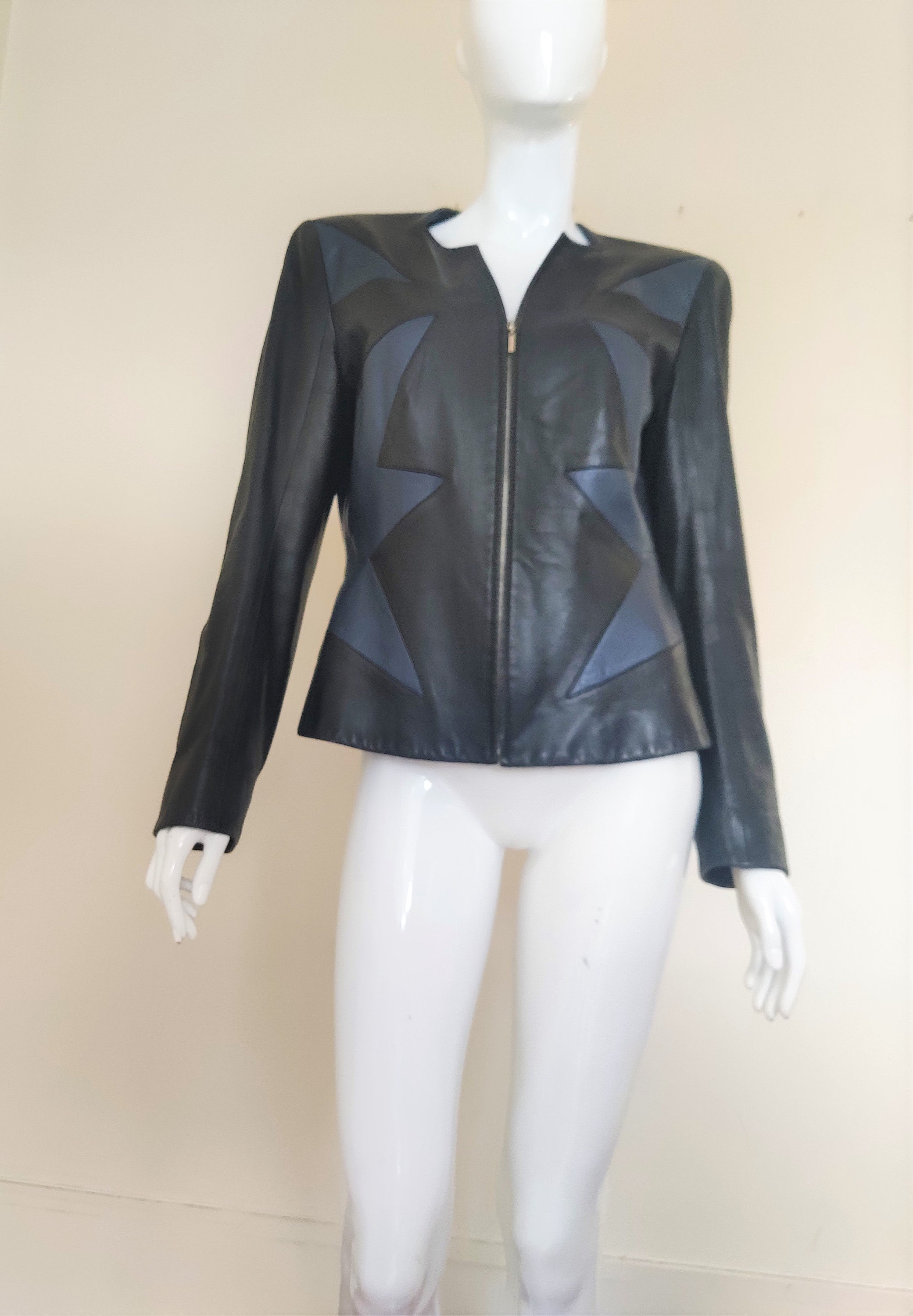 Thierry Mugler Leather Lamb Star Fringe Runway Wasp Waist Bee ...