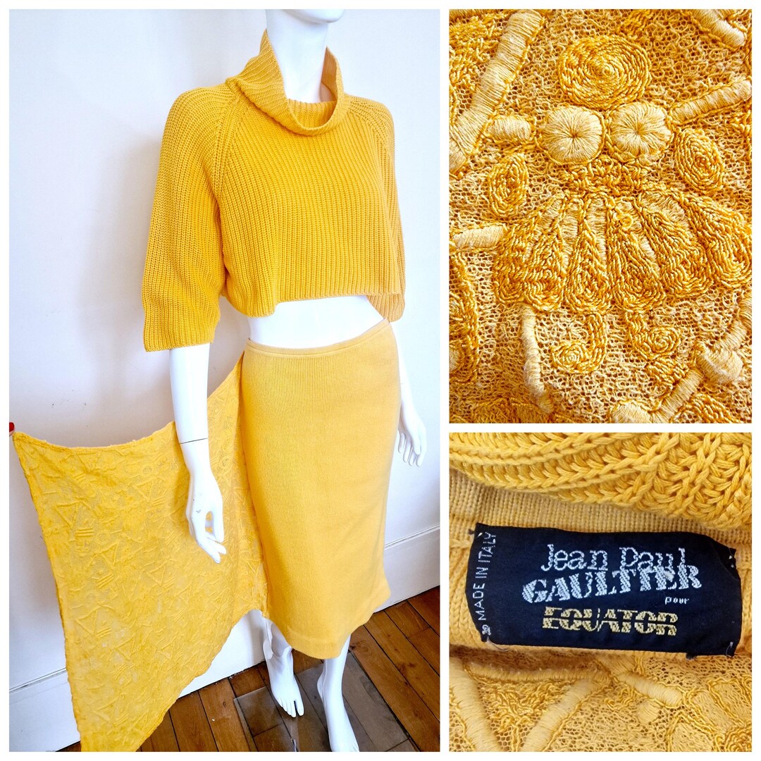 Jean Paul Gaultier Pour Equator Tribal Ethnic 80s Archive Yellow ...