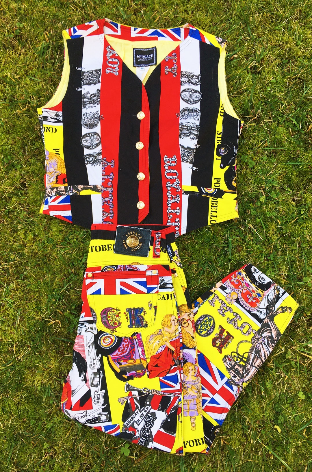 Vintage Gianni Versace Couture Beatles Oxford British Rock & Roll ...