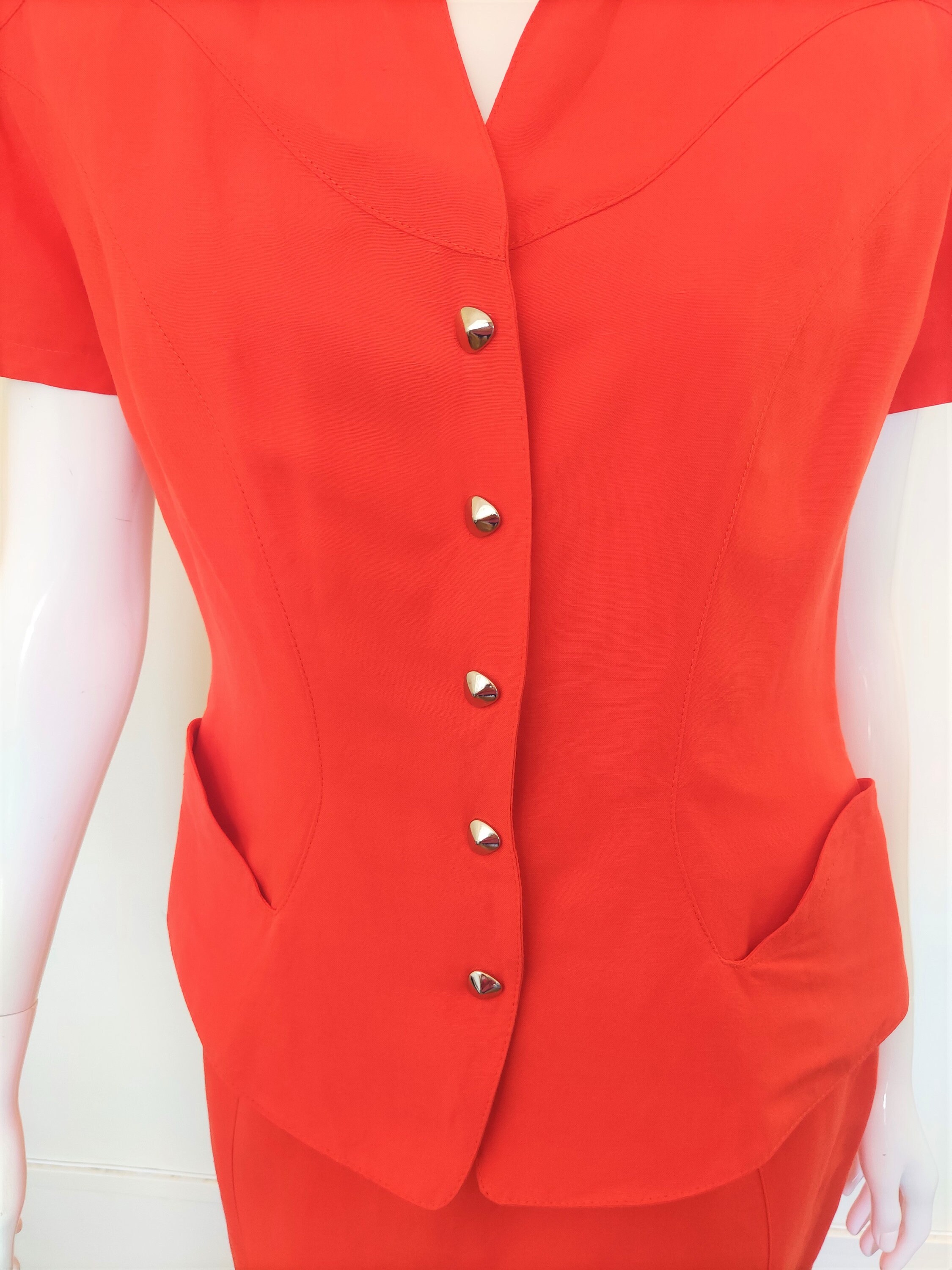 Thierry Mugler Orange Red Space Active Couture Couturissime Evening ...