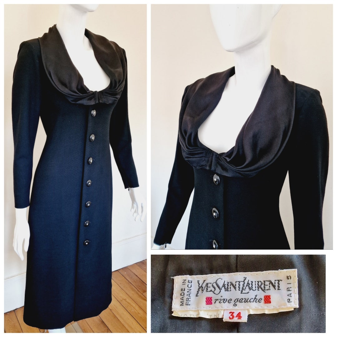 YSL Yves Saint Laurent Rive Gauche Elegant Bustier Black Runway Couture ...