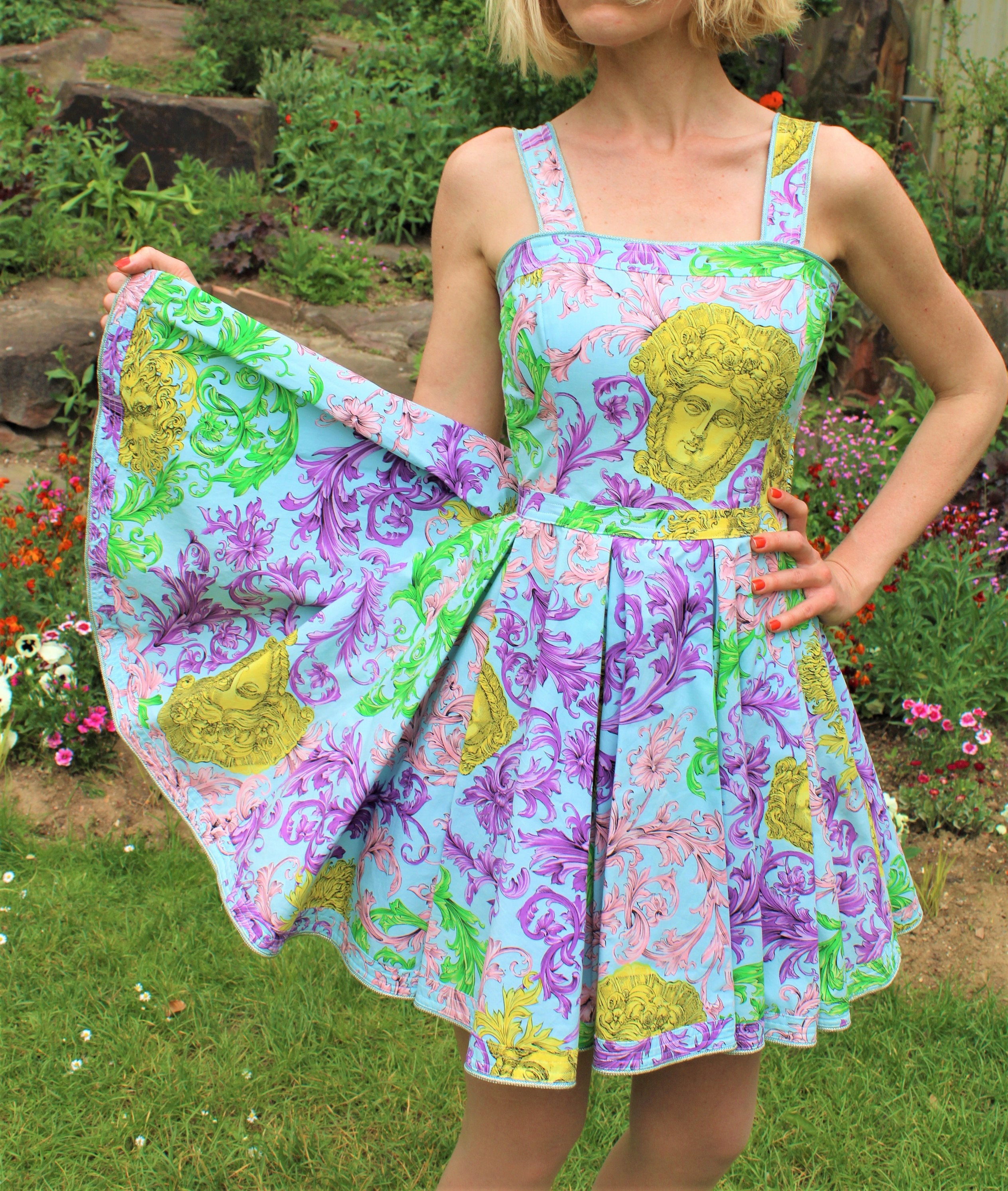 Gianni VERSACE Jeans Couture Petticoat Tutu Tulle Gold Blue - Etsy