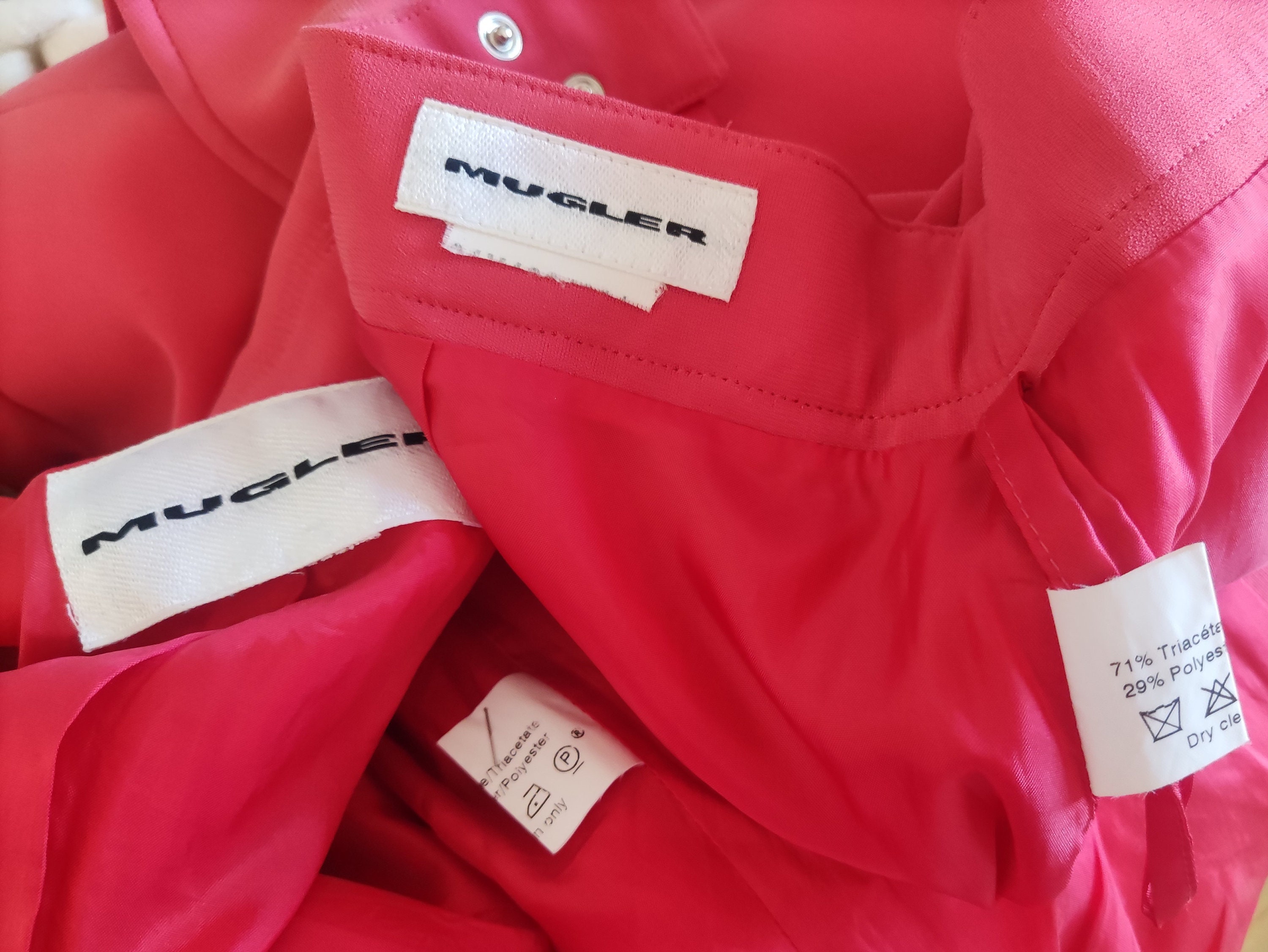 Thierry Mugler Evening Runway Gown Wasp Bee Waist Rose Pink Salmon ...