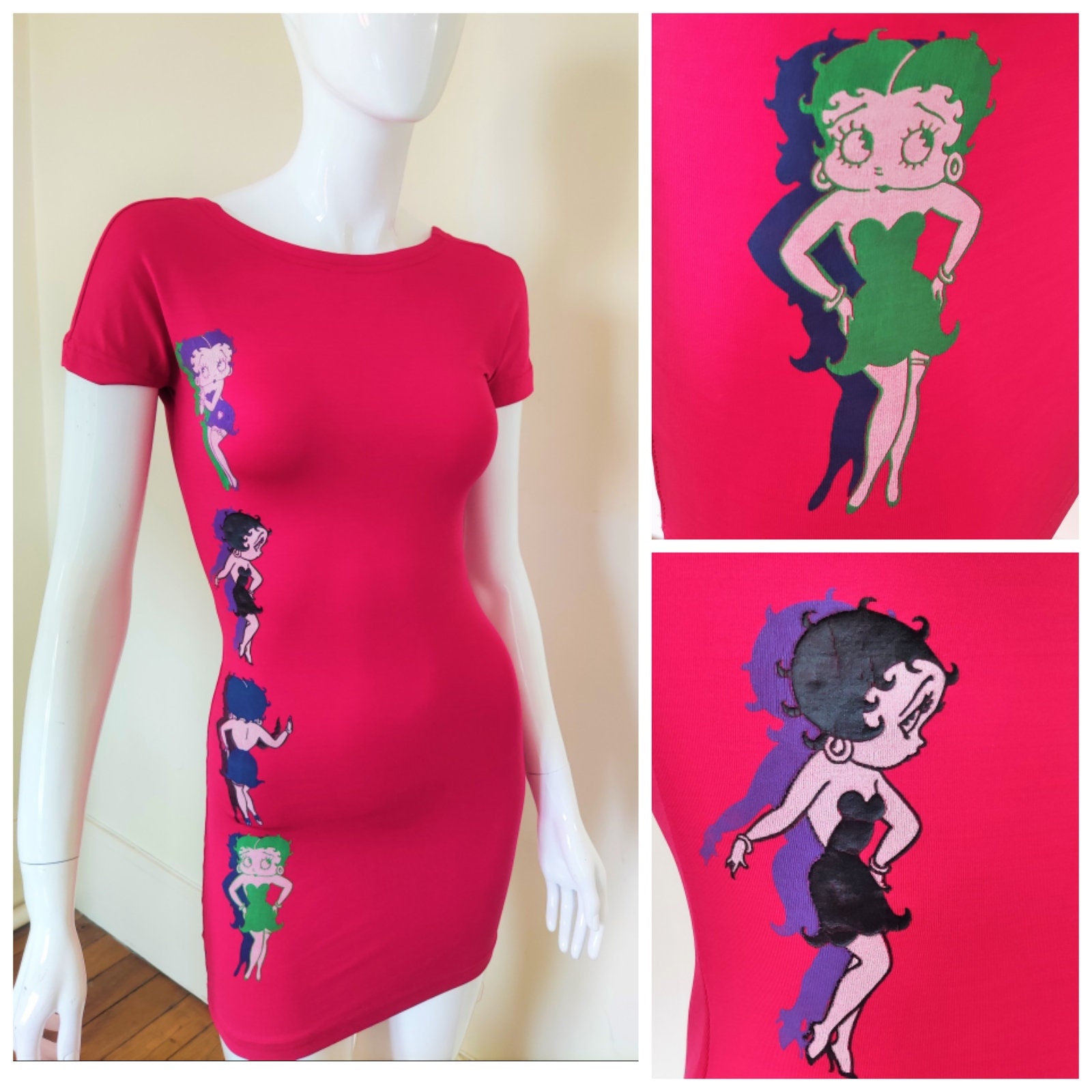 Vintage Gianni Versace Couture Betty Boop Cartoon Pop Art Motortcycle ...