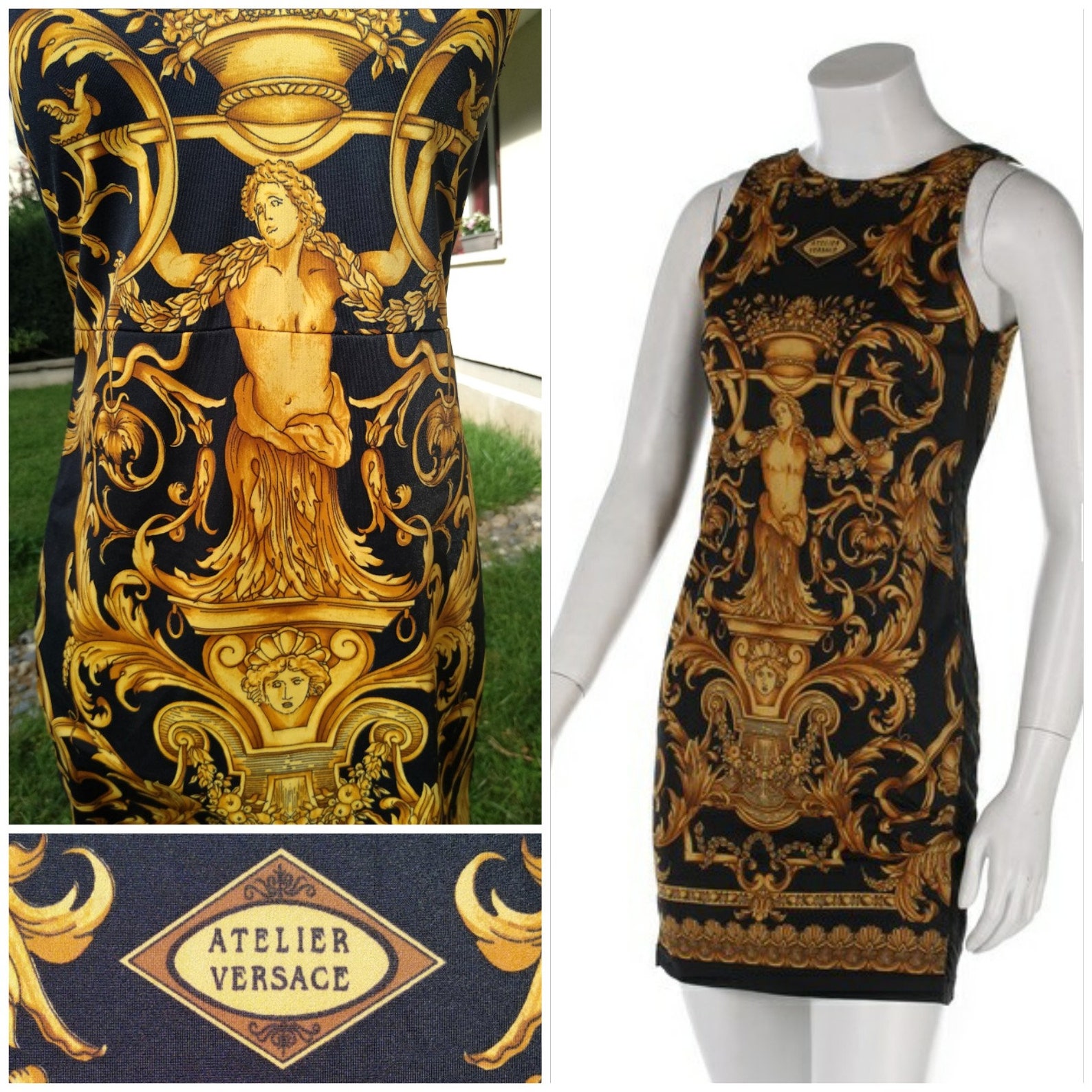 Iconic Atelier Gianni Versace Spring Summer 1992 Baroque Black Noire ...
