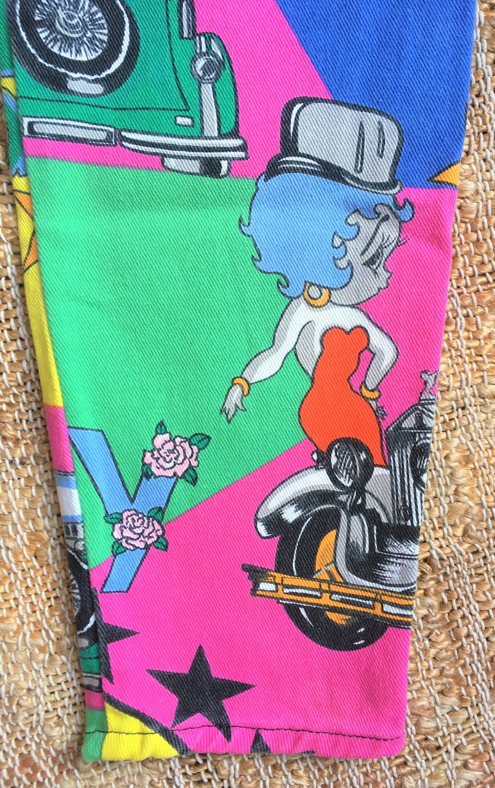 Vintage Gianni Versace Couture Betty Boop Cartoon Pop Art Print ...