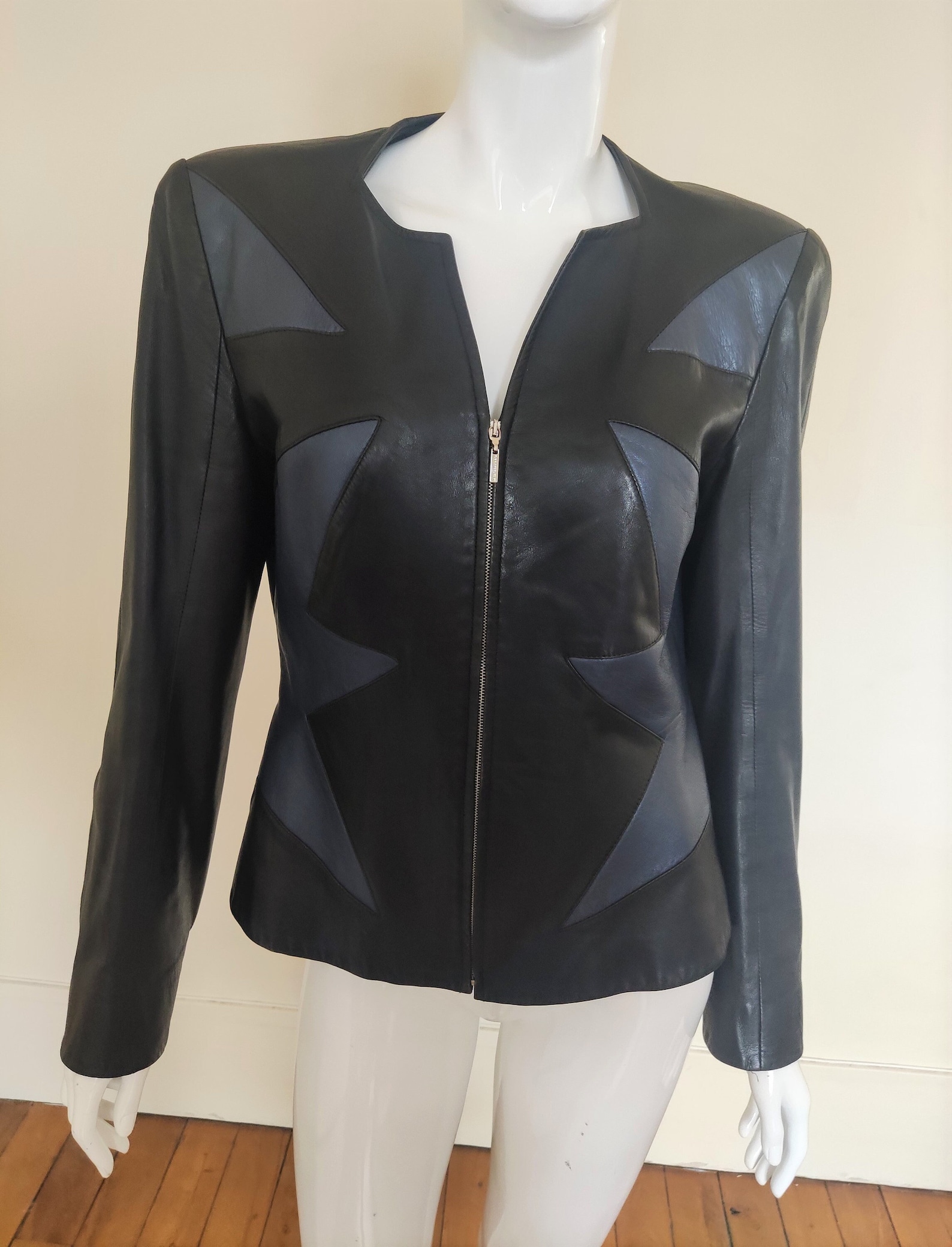 Thierry Mugler Leather Lamb Star Fringe Runway Wasp Waist Bee ...