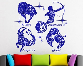Zodiac wall decal | Etsy
