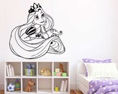 Princess Rapunzel Wall Decal Rapunzel Wall Decor Cartoon - Etsy