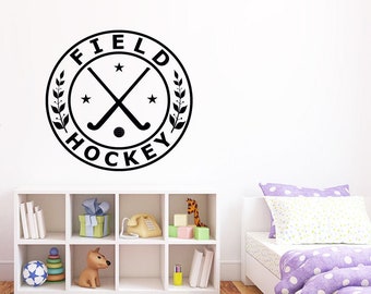 Field Hockey Girl Wall Decal Field Hickey Wall Sticker Field Hockey ...