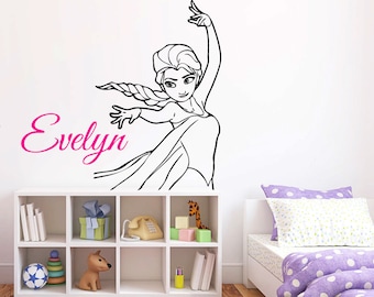 Elsa Name Sticker - Etsy