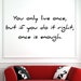 Life Quote Wall Decal | Motivational Quote Wall Decal | Inspirational ...
